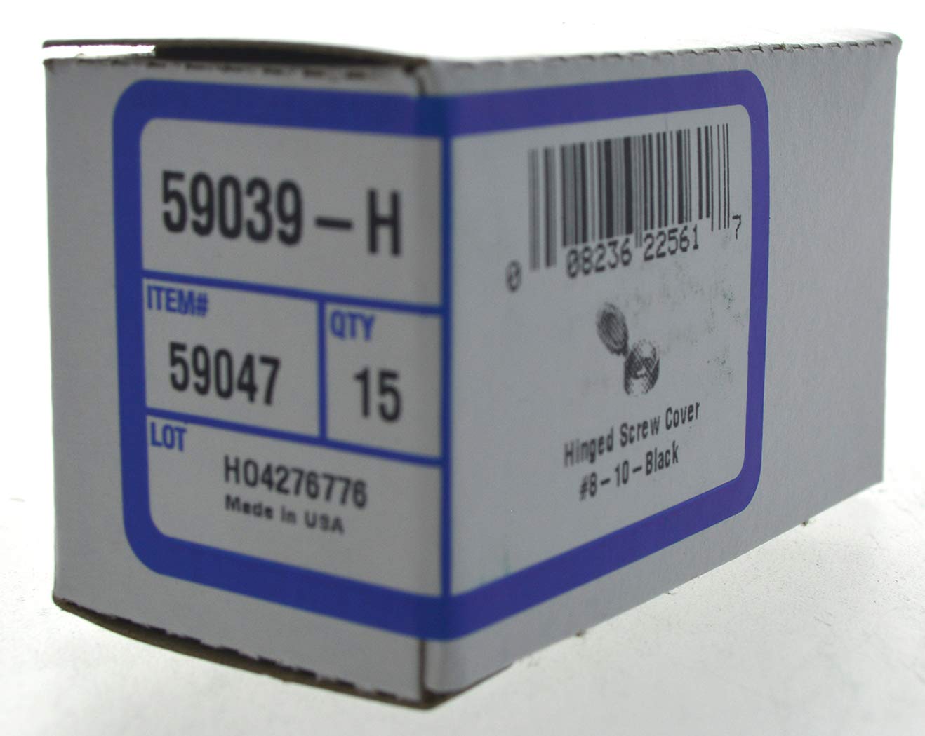 The Hillman Group 59047 Hinge Screw Cover Number 8/Number 10, Black , 15-Pack