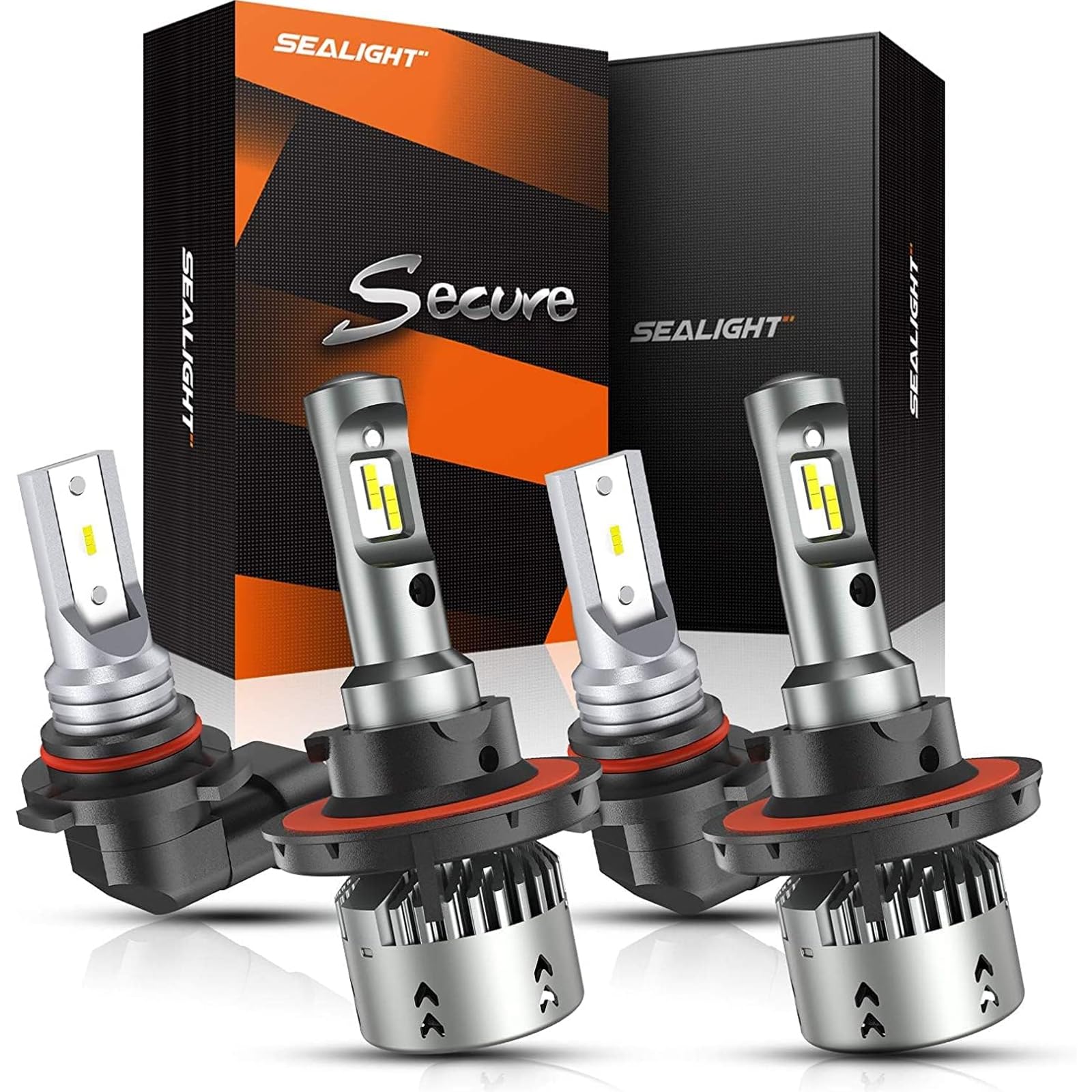 SEALIGHT H13 and H10 Light Bulbs, Super Bright Single Beam, Plug and Play, Fanless Light, Non-Polarity, Fog Bulbs, Powersports Accessory Lights, Pack of 2