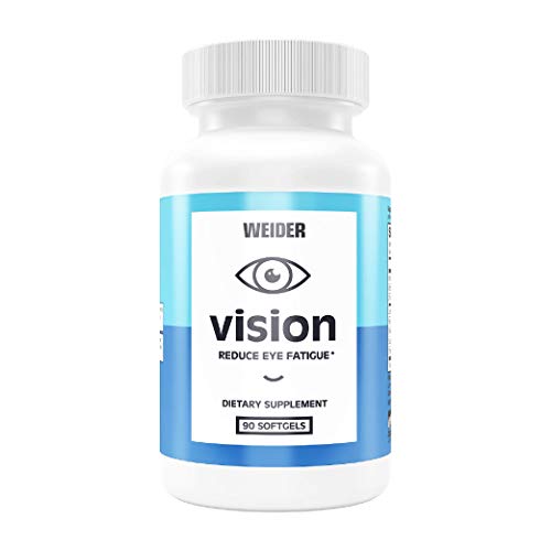 Weider Vision Complete Formula with Lutein Zinc and Fish Oil, Dietary Supplement to Reduce Eye Fatigue, 90 Count