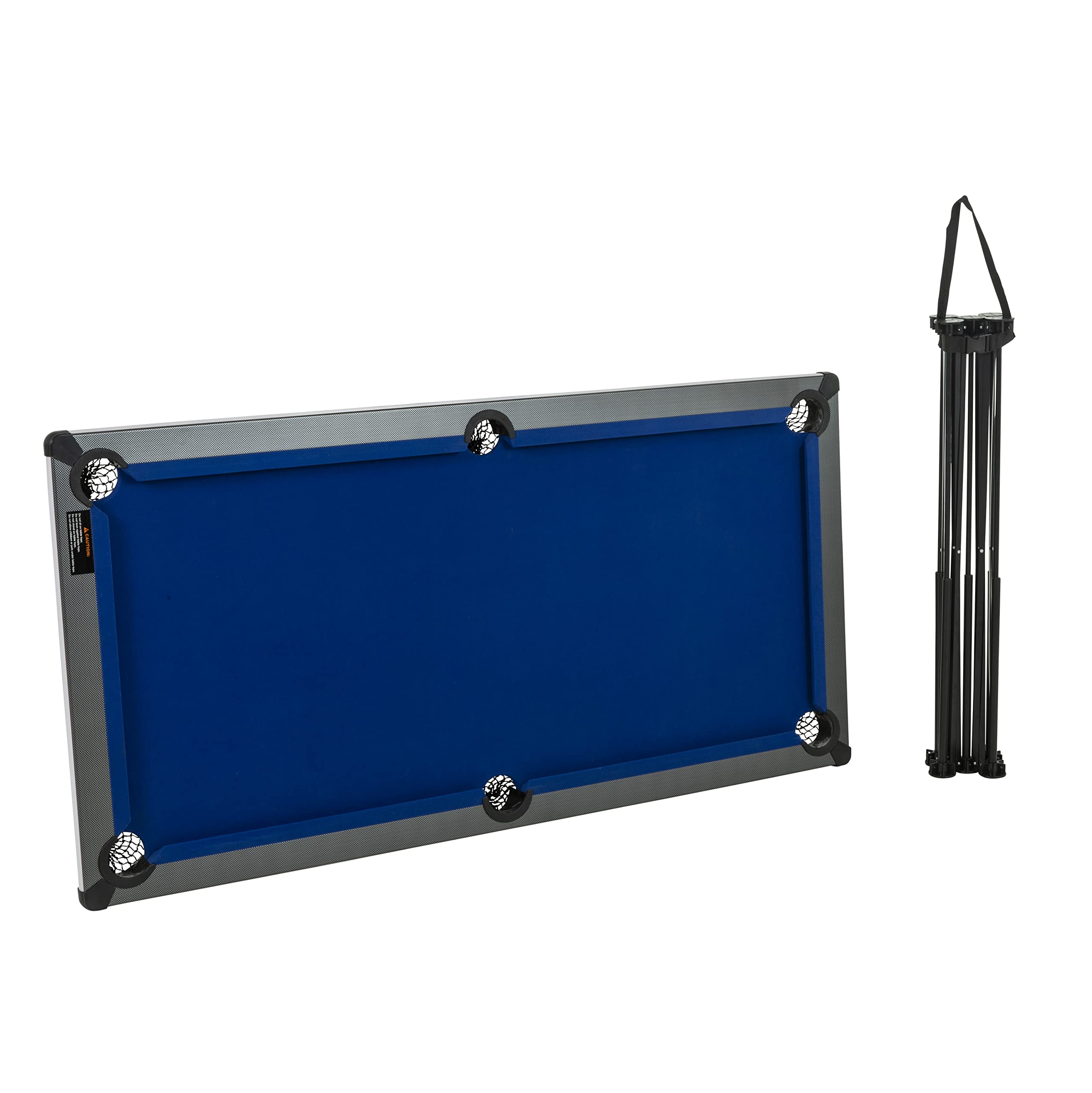 Triumph Sports 6β Portable Pop Up Folding Pool/Billiard Table with Folding Legs, Instant Assembly and Accessories Included, Blue, 72" (45-6051W)