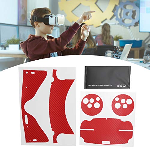 VR Protective Sticker, Easy to Paste PVC Material VR Controller Headset Stickers for Professional Use for Protect Your Equipment(Carbon red)