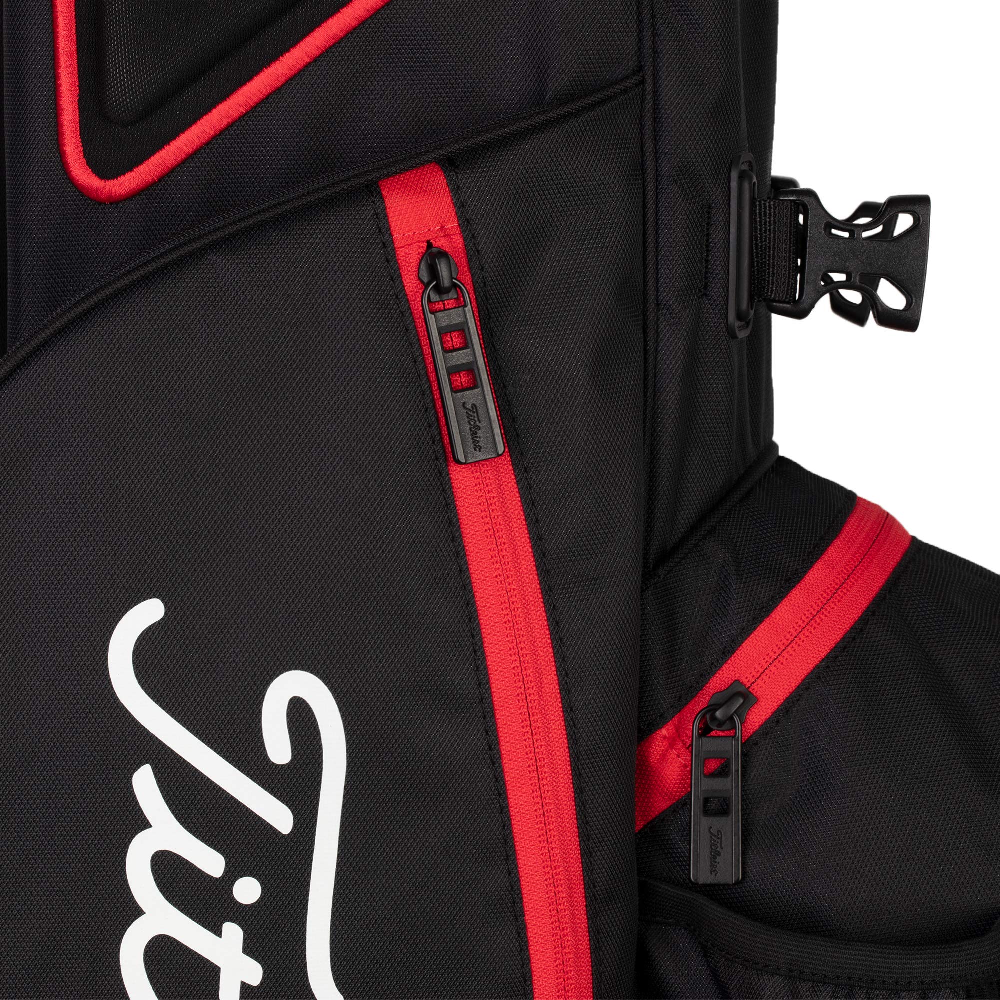 Titleist - Players 4 Golf Bag - Black/Black/Red