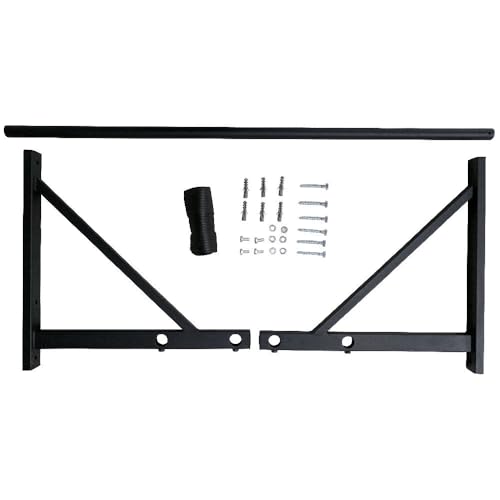 Titan Fitness Adjustable Depth 52" Wall Mounted Pull Up Bar, 14" or 22" from Wall, Rated 400 LB, Home or Garage Gym Chin Up Workout Training Station, Upper Body Workout