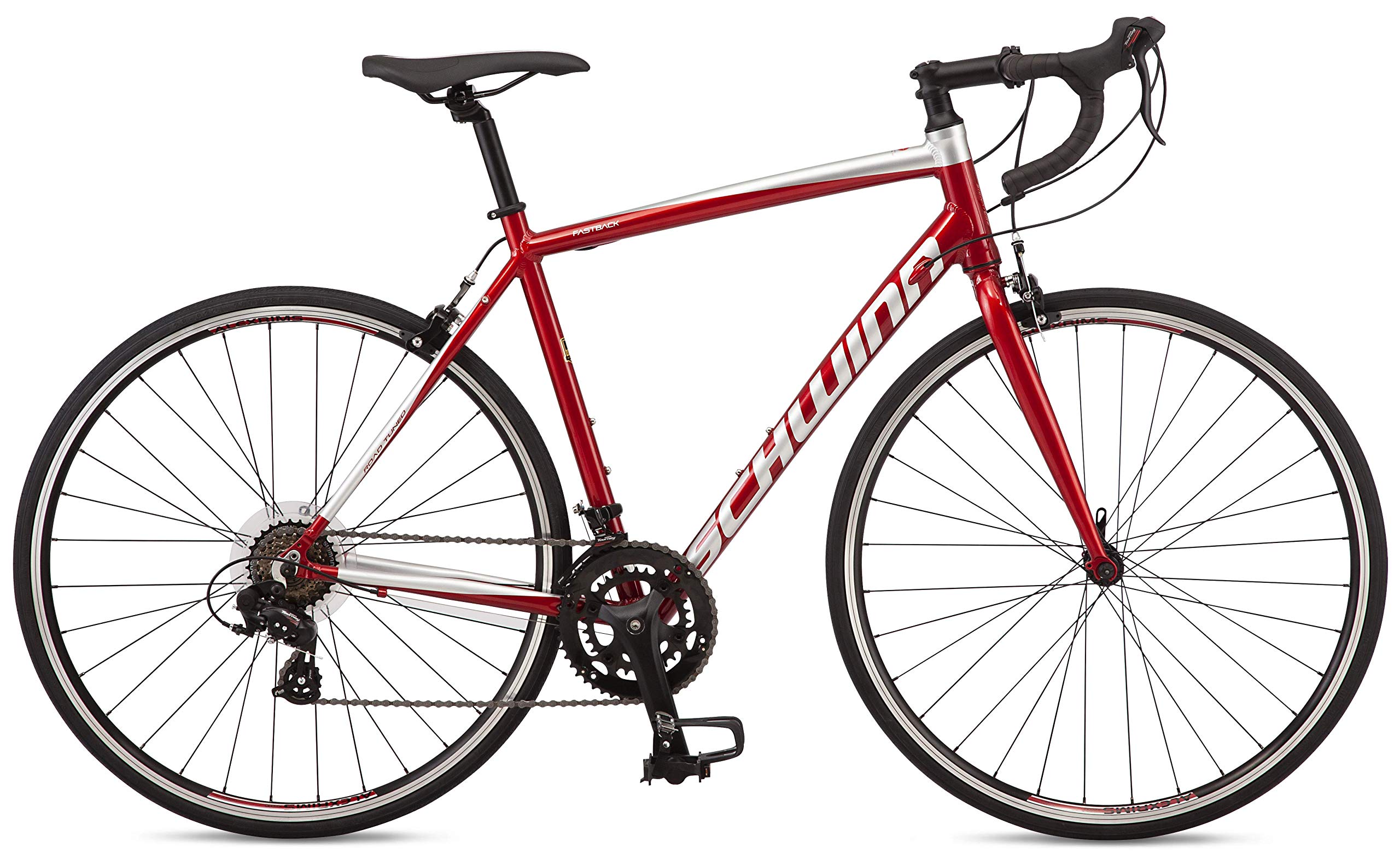Schwinn Fastback Tourney AL Adult Performance Road Bike, Beginner to Intermediate Bicycle Riders, 700c Wheels, 14-Speed Drivetrain, Small Aluminum Frame, Red