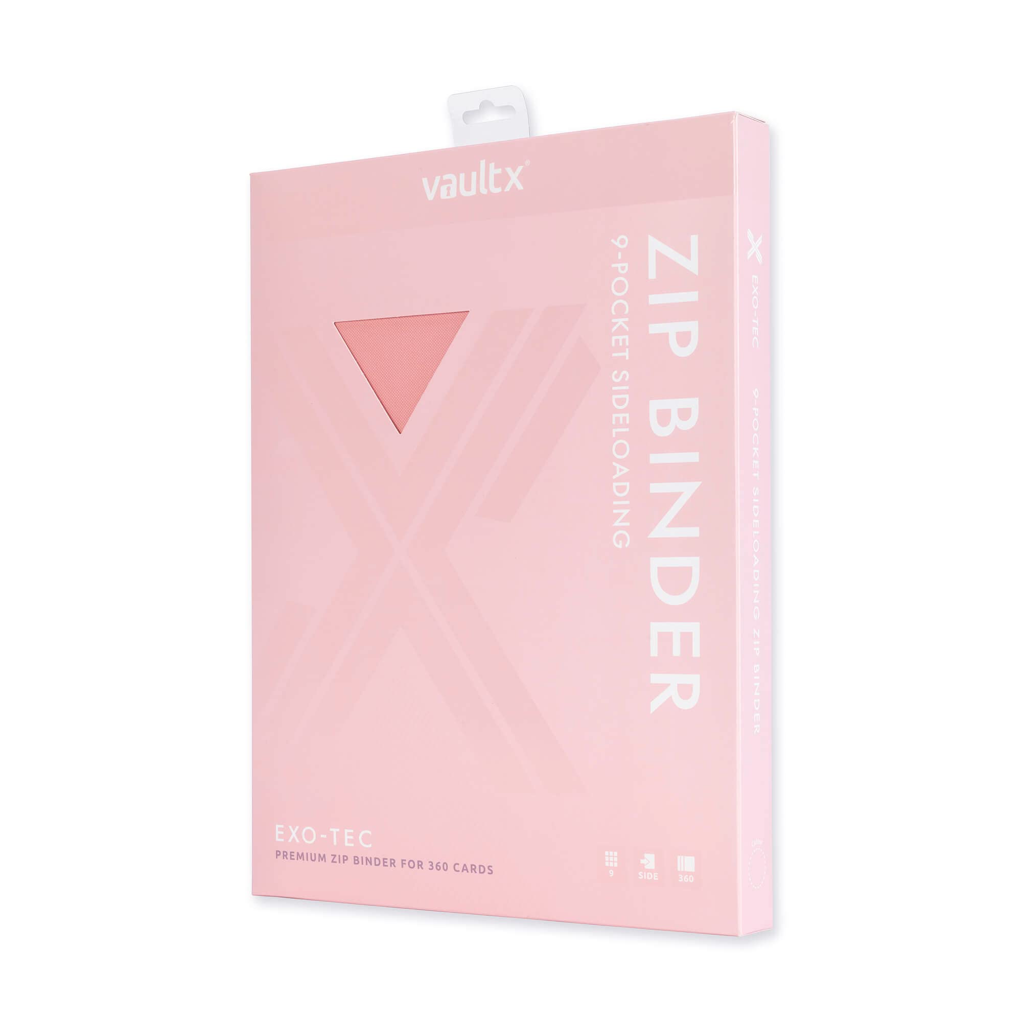 Vault X Premium Exo-Tec® Zip Binder - 9 Pocket Trading Card Album Folder - 360 Side Loading Pocket Binder for TCG (Blue)