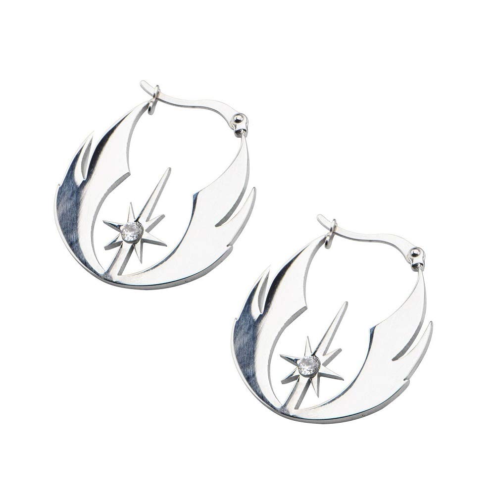 Star Wars Jedi Order Women's CZ Hoop Earrings Stainless Steel