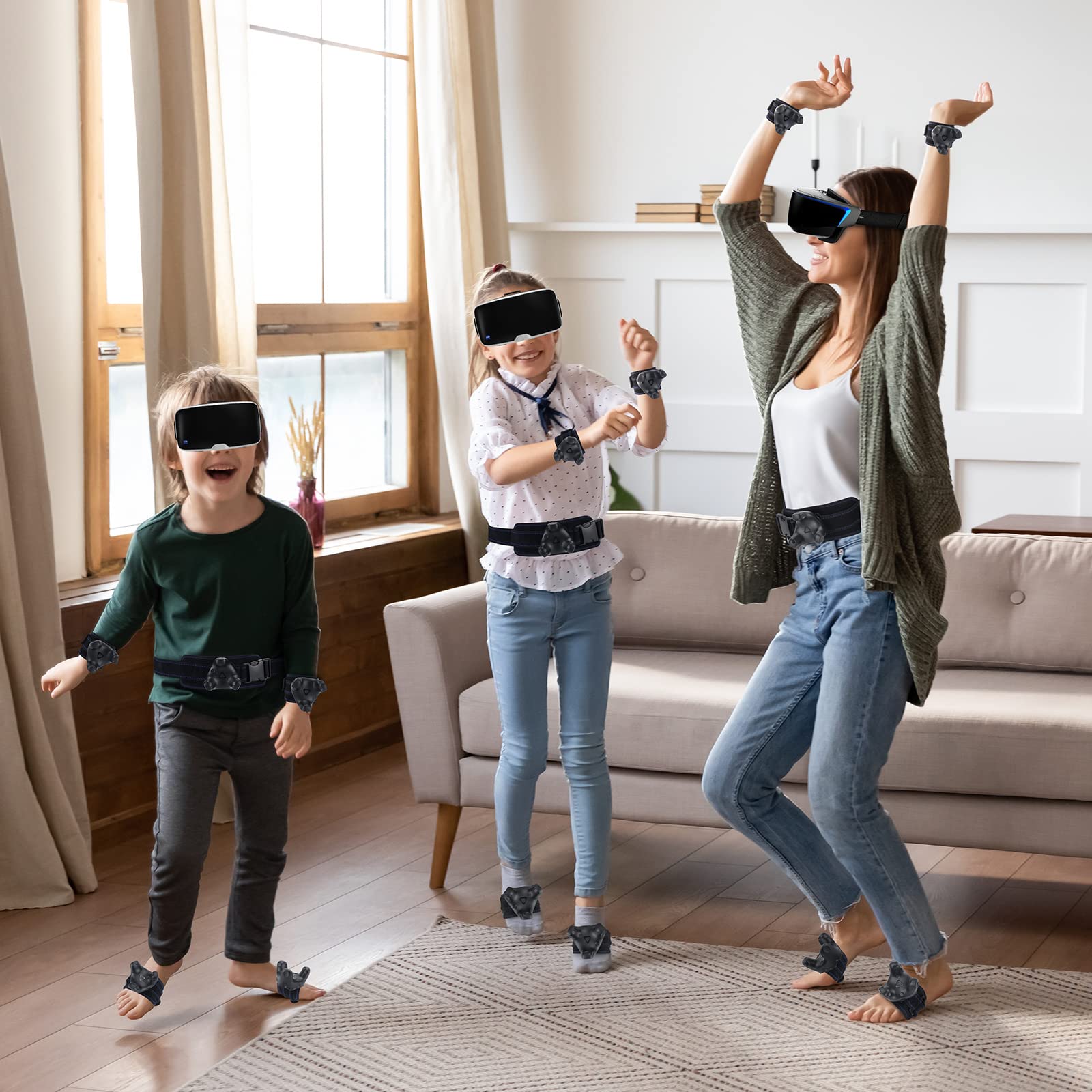 VR Tracker Belt and Straps Accessories Compatible with PC HTC Vive Trackers for Full Body Tracking (Trackers NOT Included)