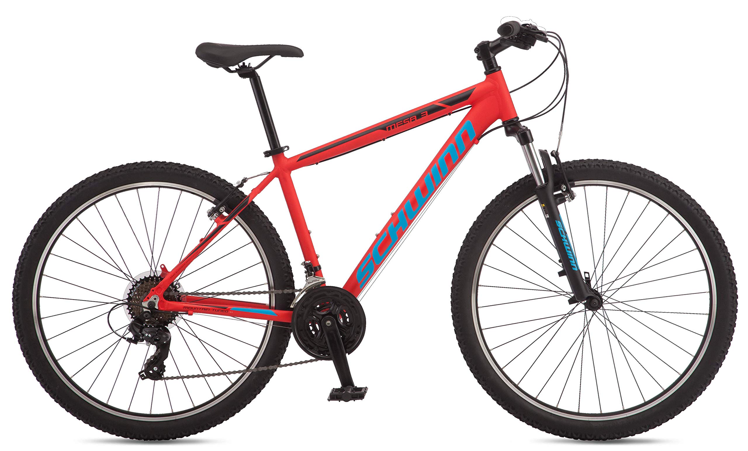 Schwinn Mesa 3 Adult Mountain Bike, 21 speeds, 27.5-inch Wheels, Large Aluminum Frame, Red