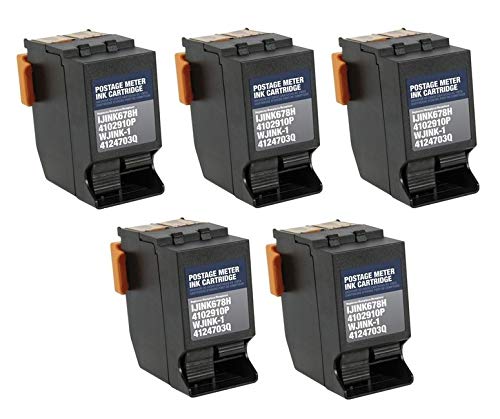 SuppliesMAX Remanufactured Replacement for NeoPost IJ-65/IJ-70/IJ-75/IJ-80/IJ-85/MSL-650 Red Postage Meter Inkjet (5/PK-31500 Page Yield) (300239_5PK)
