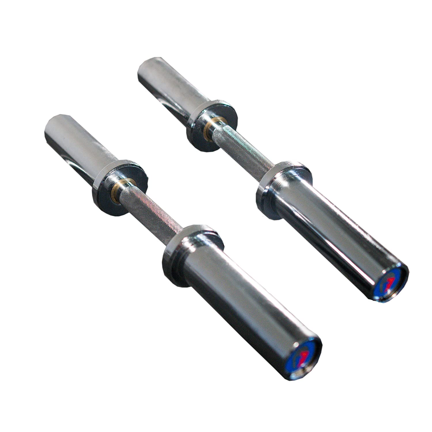 Titan Fitness Pair 20in Loadable Olympic Dumbbell Bars, 400 LB Capacity Each, Knurled Handles for Home Gym Strength Training