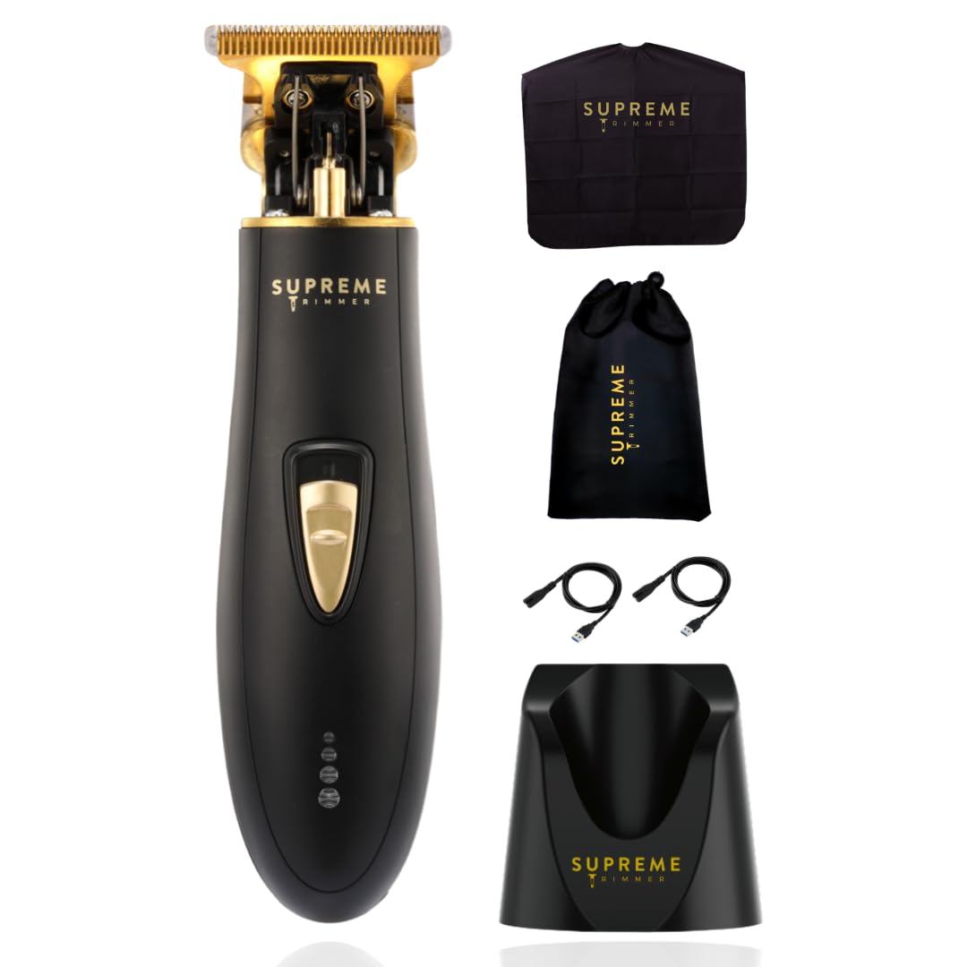 Supreme Trimmer T Shaper | Professional Barber Trimmer Hair Clippers for Men (90 Min Run Time) Cordless Hair Trimmer Zero Gapped Liner Beard Trimmer | ST5220 Black