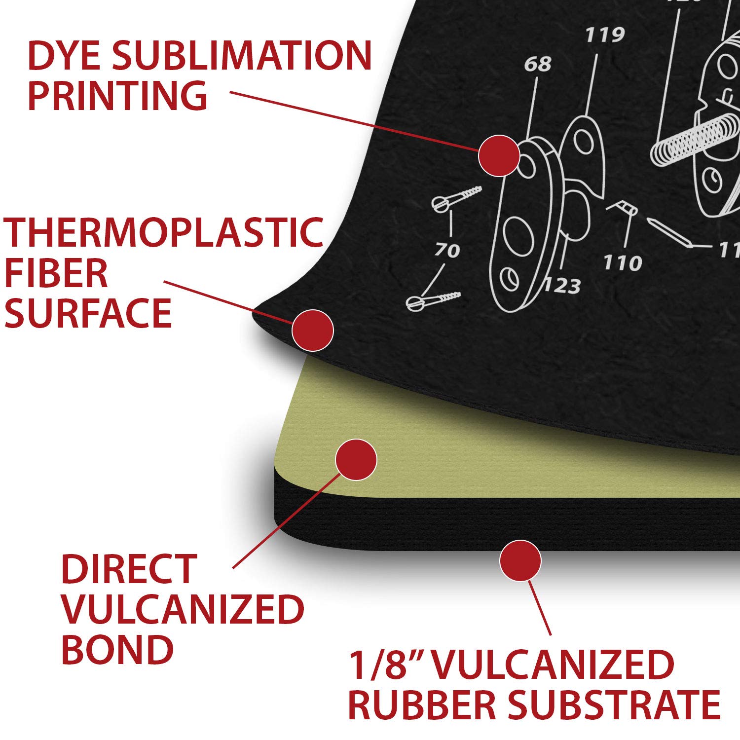 TekMat Gun Cleaning Mat for use with Glock Gen 4 , Black