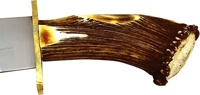 Wild Turkey Handmade Collection 25" Montana Stag Handle Strong Heavy Duty Hunting Knife With Leather Sheath (Stainless Steel)