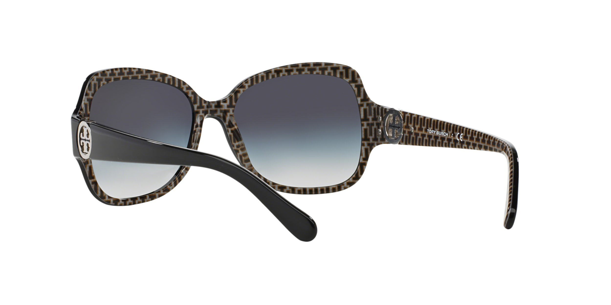 Tory Burch Sunglasses - TY7059 / Frame: Black Stitch Lens: Grey Gradient