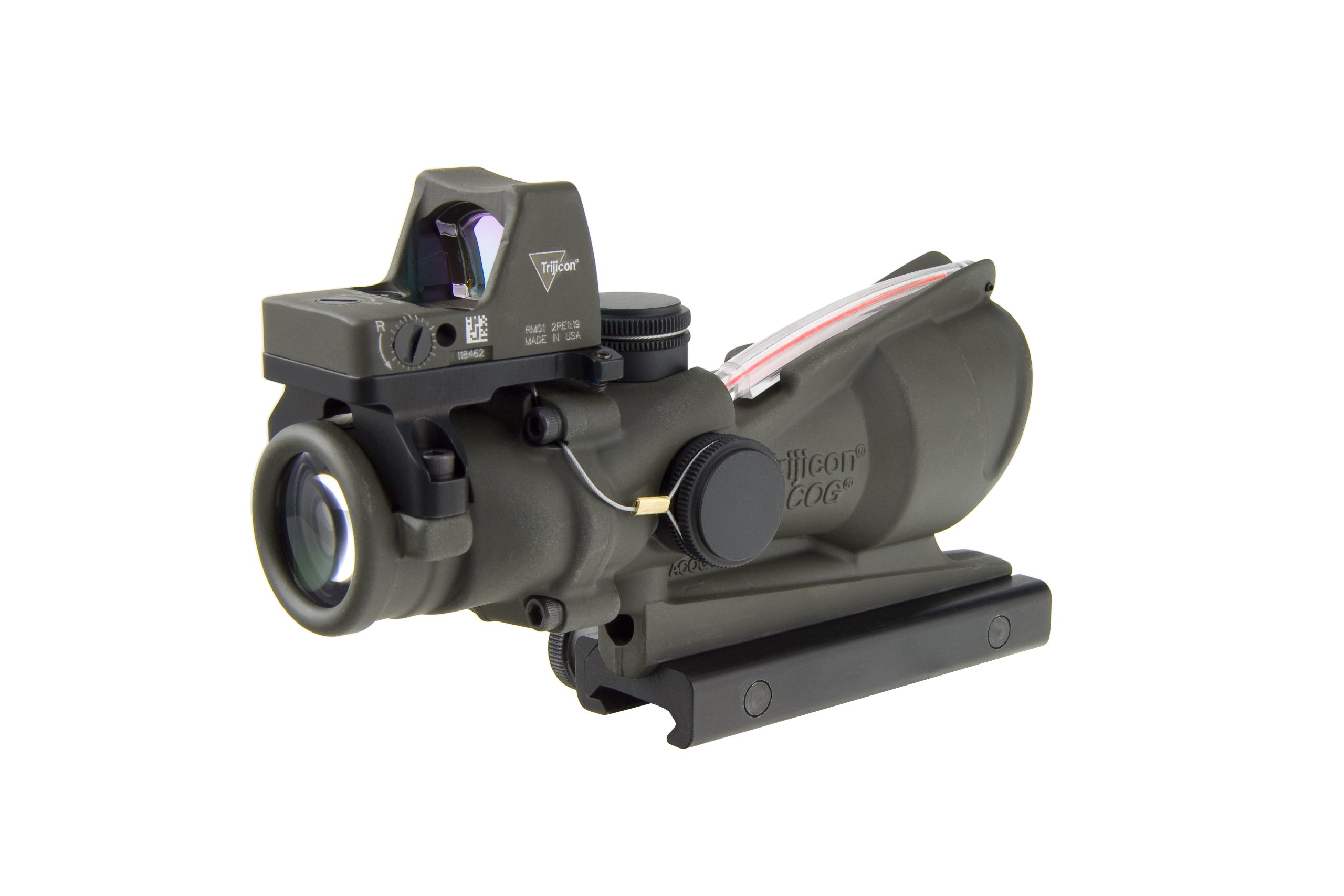 Trijicon 4x32mm ACOG Dual Illumination Red Chevron .223 Ret 3.25 MOA RMR Sight TA51 Mount CK ODG Optics