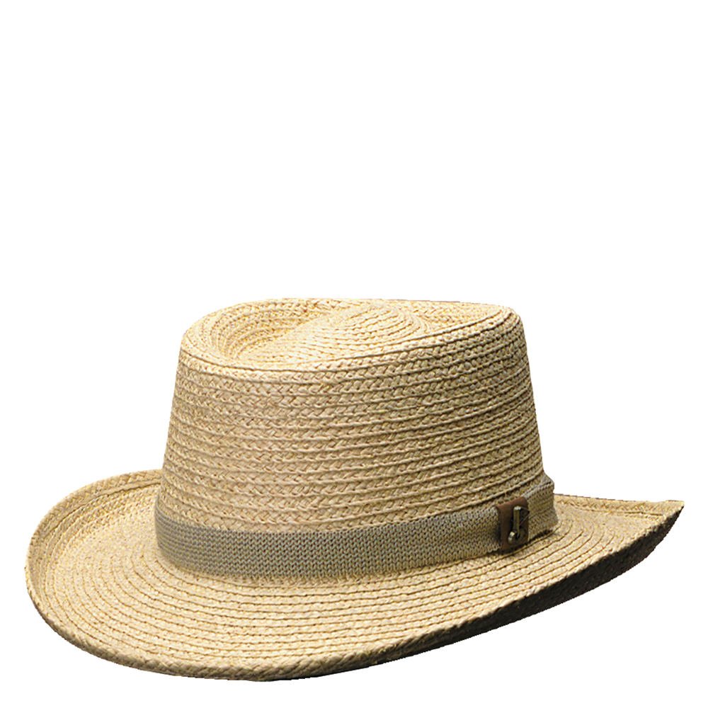 Scala Men's Raffia Gambler, Natural, Large/X-Large