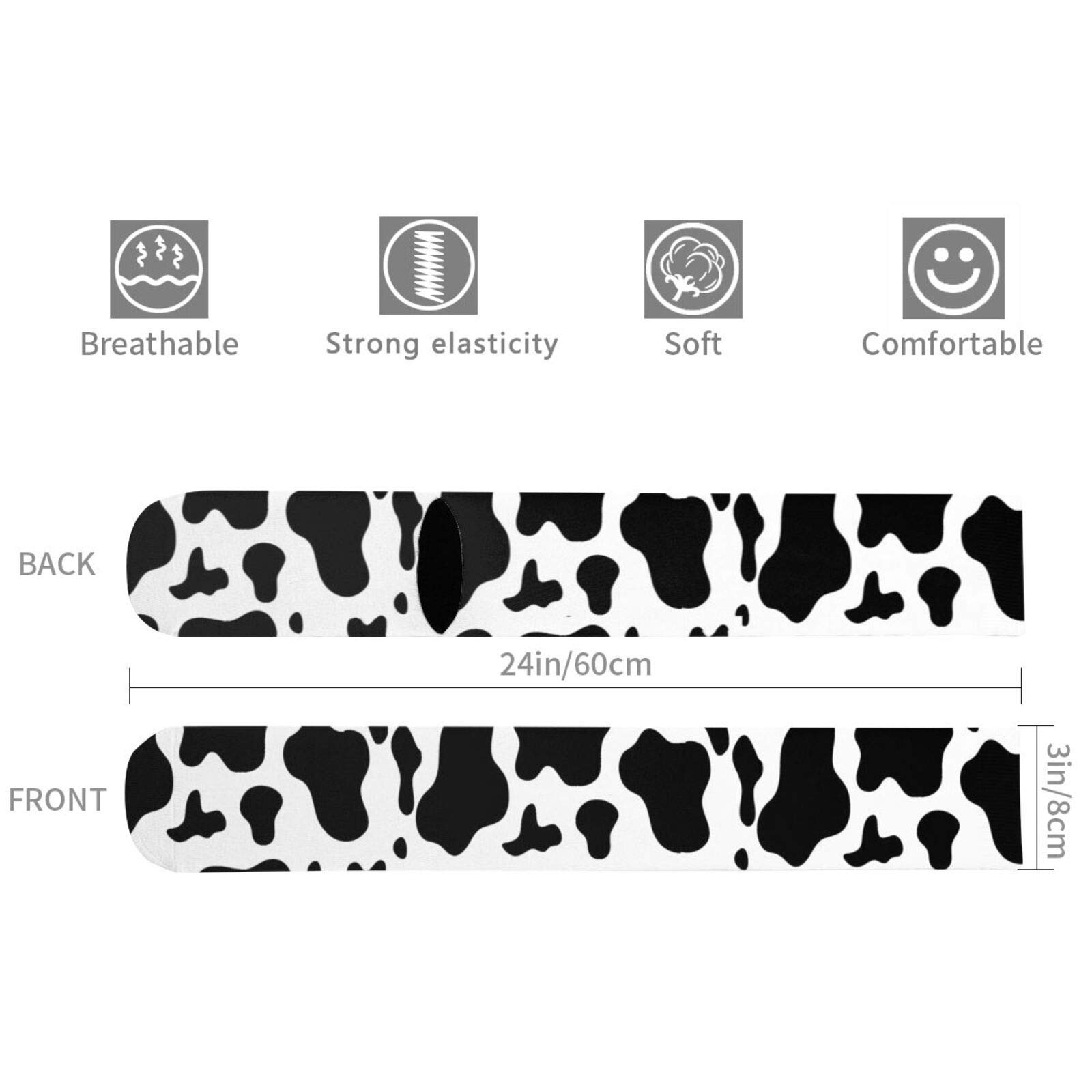 YAMADEI Cow Spot Compression Socks For Women & Men Best Graduated Athletic,Running, Flight Travel,Cycling