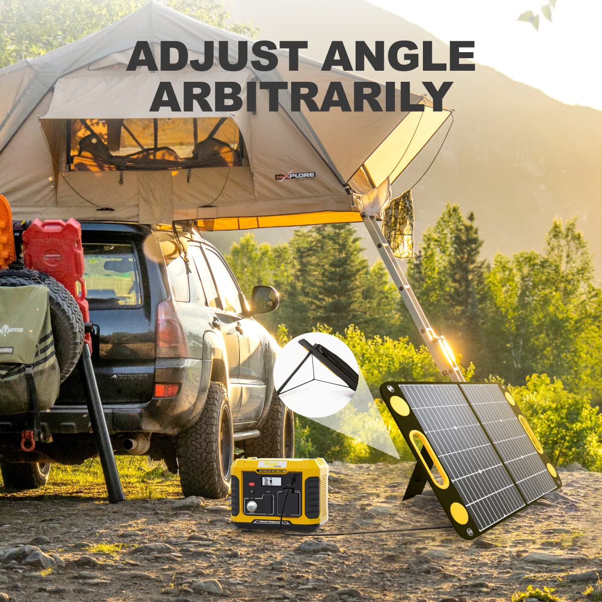 Togo Power 60W Solar Panel for Jackery Explorer 160/240/500/ROCKPALS/Flashfish/Baldr as Portable Solar Generator, Portable Foldable Solar Outputs Battery Charger for Outdoors Camping RV
