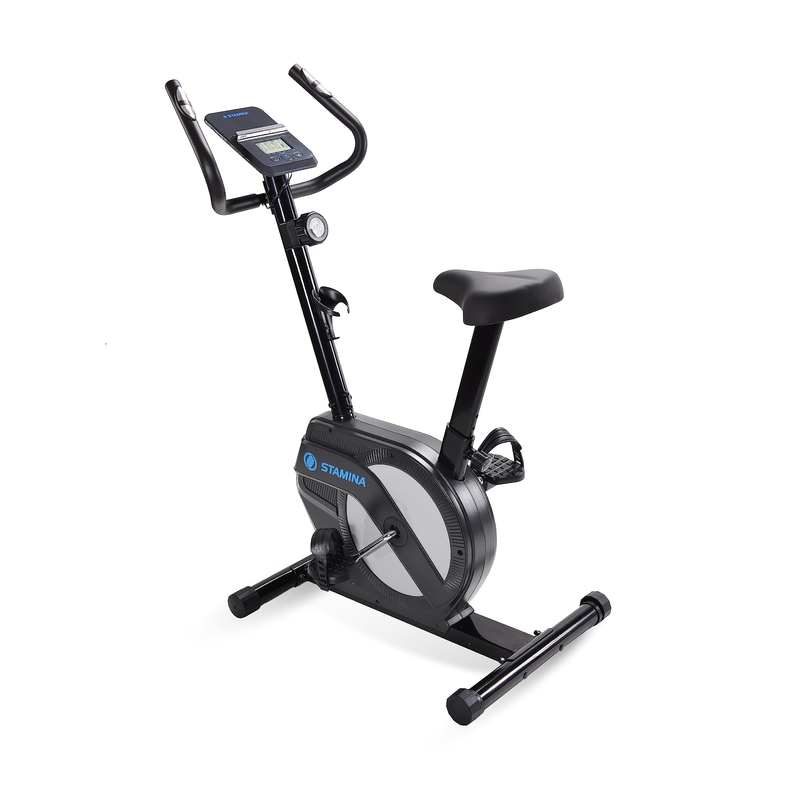 Stamina Upright Exercise Bike 1308 - Fitness Bike with Smart Workout App - Exercise Bike for Home Workout - Up to 300 lbs Weight Capacity Black