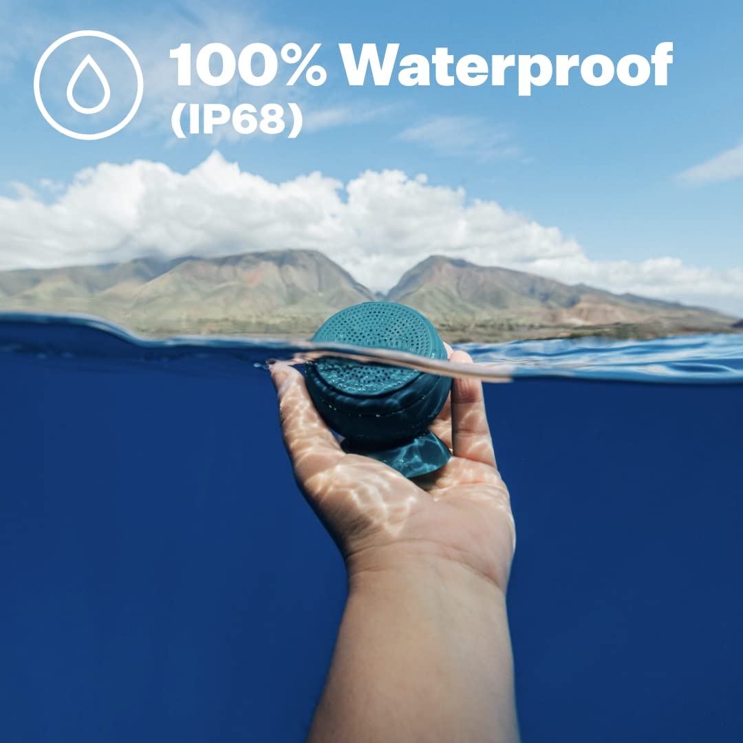 Speaqua – Bluetooth Speaker-Waterproof, Durable w/Built-in Storage (2,000 Songs) - Dual Wireless Speaker Pairing – Portable Bluetooth Speaker - Barnacle Pro Outdoor Speaker - Manta Ray Black
