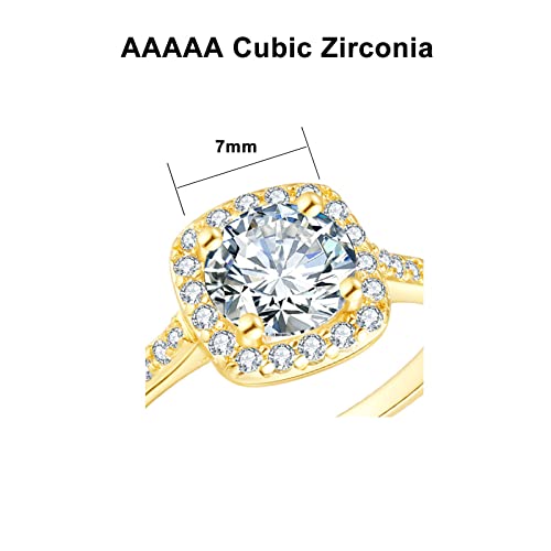 ZENBOTUNG 1.8CT Wedding Band Enhancer Guard Rings for Women Round AAAAA Cz Bridal Engagement Ring Set Size 7