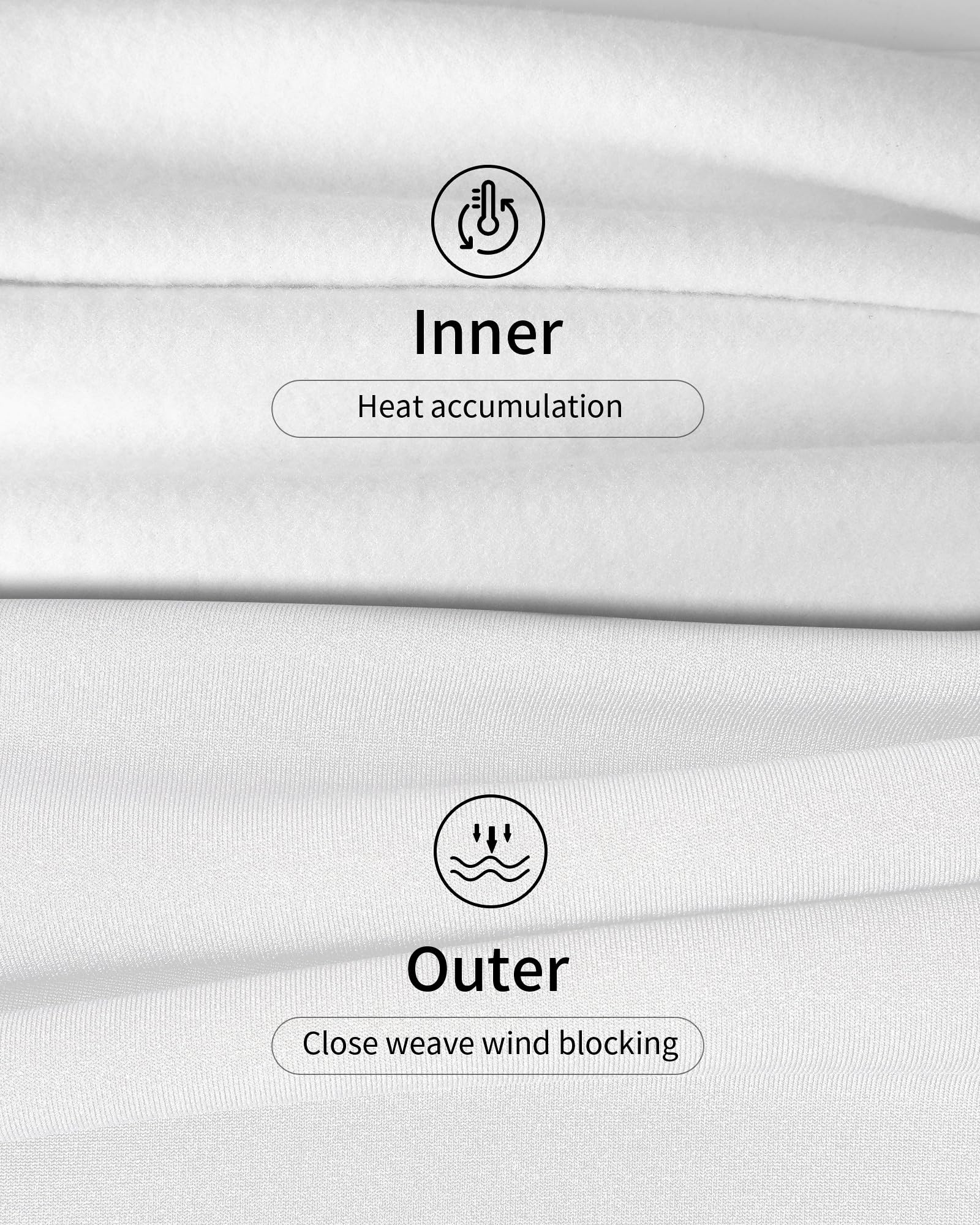WEERTI Thermal Underwear for Women Long Johns with Fleece Lined, Base Layer Women Cold Weather Top Bottom White