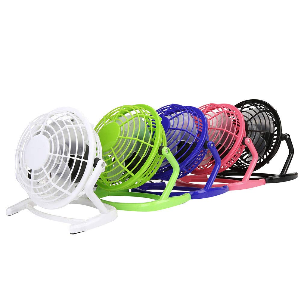 Wffo Notebook Laptop Computer Portable Super Mute PC USB Cooler Desk Mini Fan New (White)