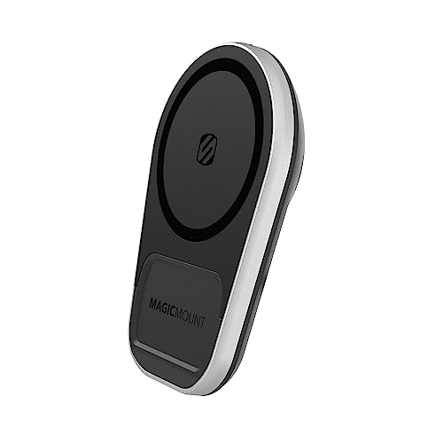 Scosche MPQ5AMPSPC-UB MagicMount Pro Charge5 15W MagSafe Wireless Charging Magnetic Cell Phone Car Mount with AMPS Mounting Plate Compatible with Scosche/ProClip Vehicle Specific Mount Bases