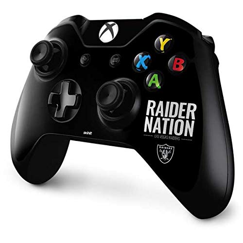 Skinit Decal Gaming Skin Compatible with Xbox One Controller - Officially Licensed NFL Las Vegas Raiders Team Motto Design