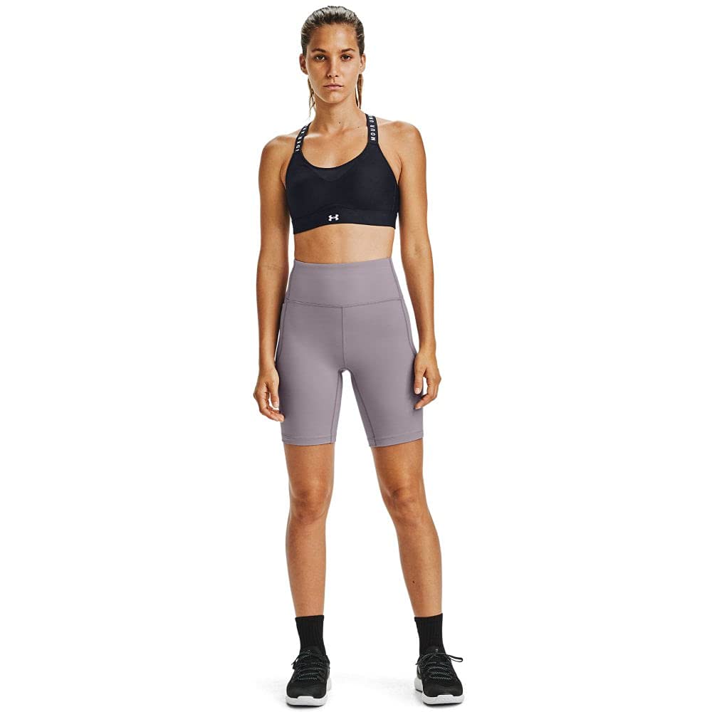 Under Armour Meridian Bike Shorts, Slate Purple (585)/Metallic Silver, Small