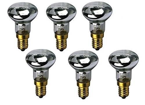 Set of 6 R39 E17 Replacement Light Bulb Motion Lamp 30 Watt Reflector Type