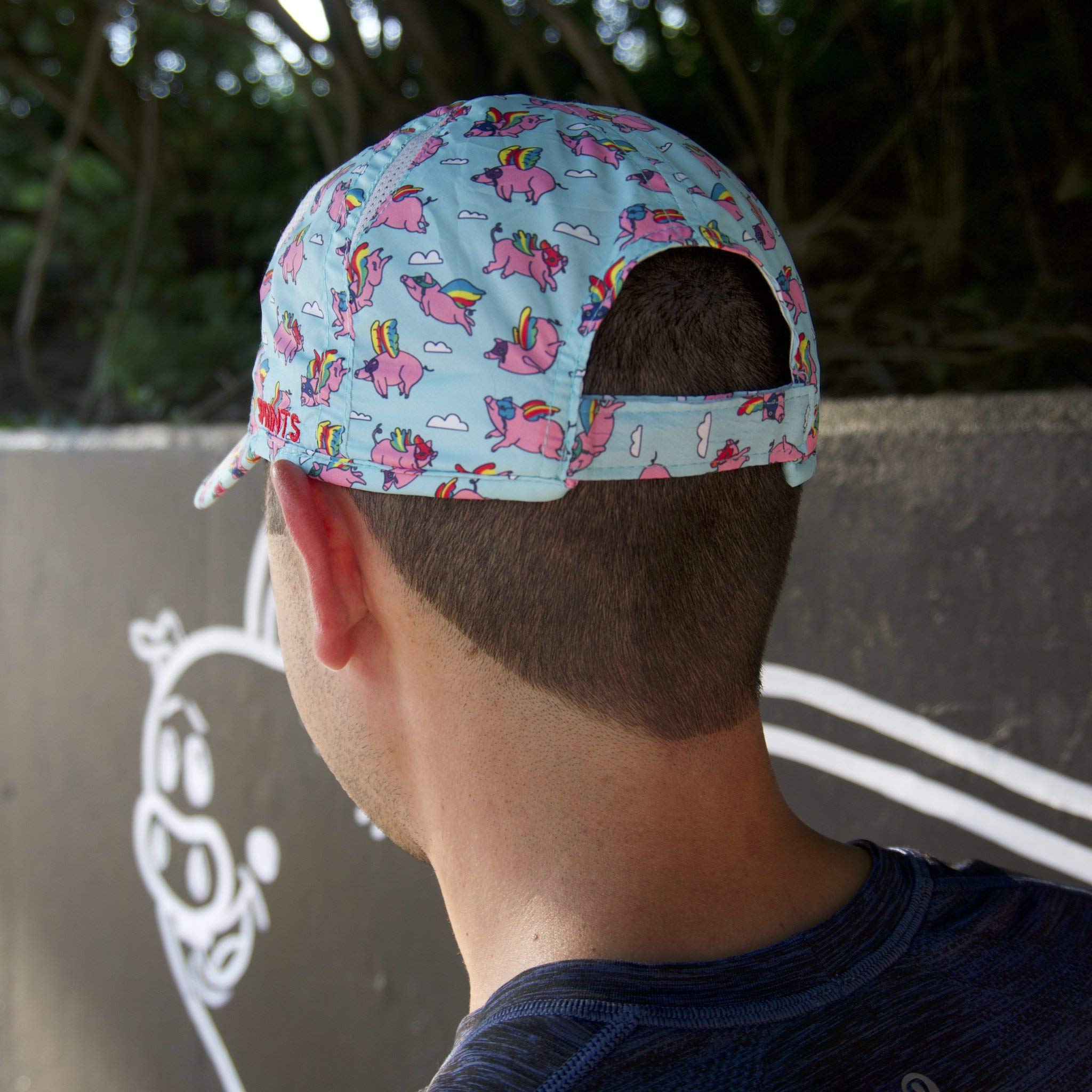 Sprints Flying Pigs Race Day Performance Running Cap | The Lightweight, Quick Dry, Sport Hat Sky-Blue, One Size