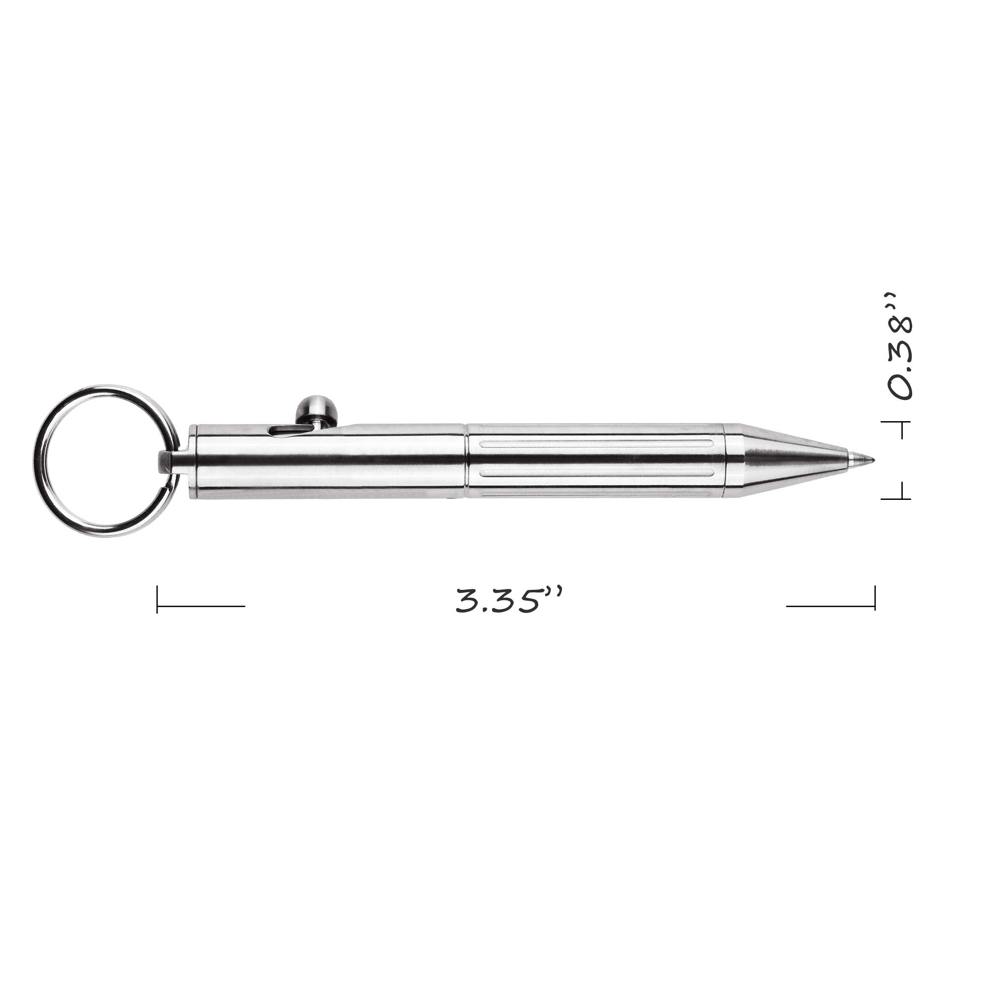 SMOOTHERPRO Titanium Bolt Action Pen with Mini Keychain for Outdoor Work EDC Pocket Business (KT113)