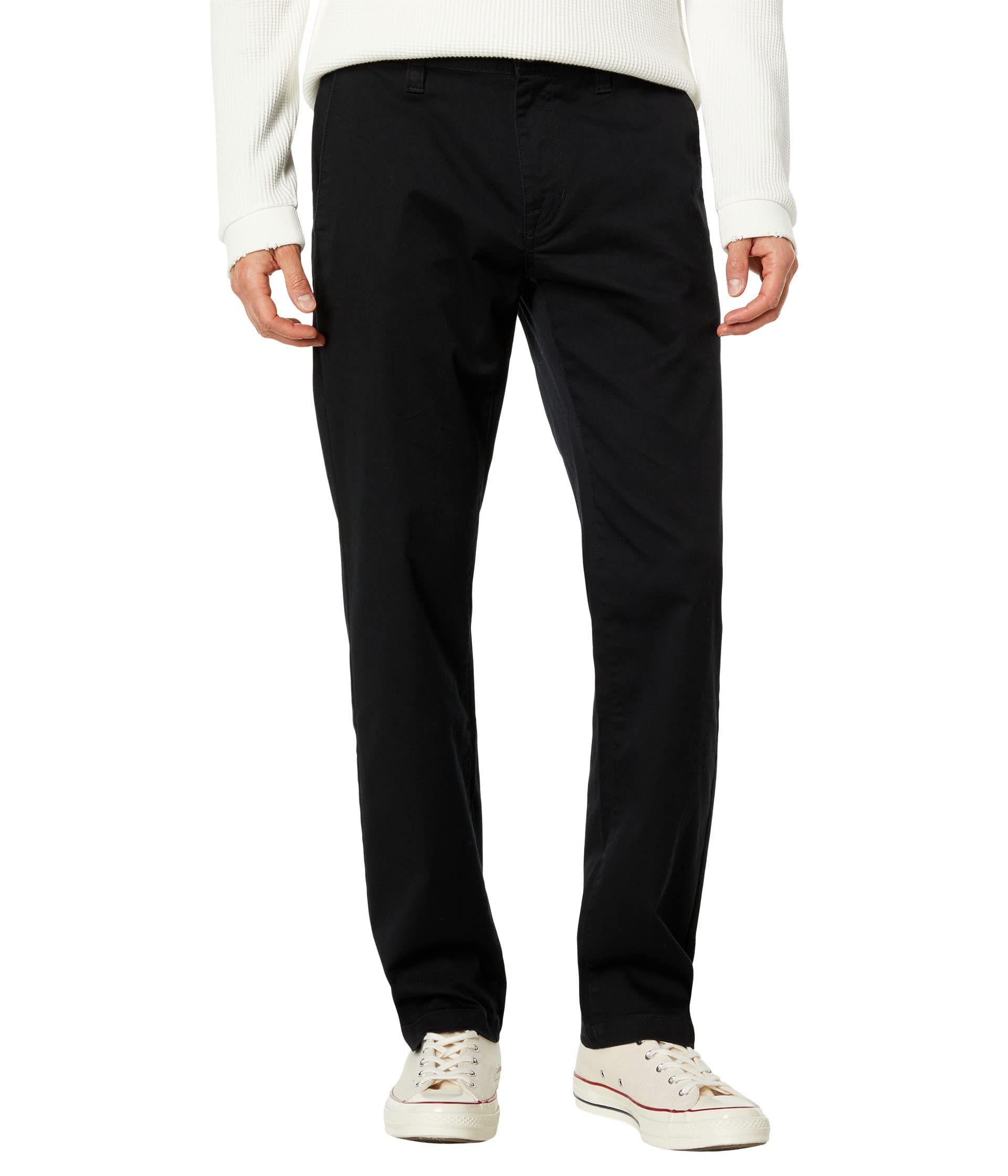 Volcom Men's Frickin Modern Fit Stretch Chino Pant, Black 1, 28W x 30L
