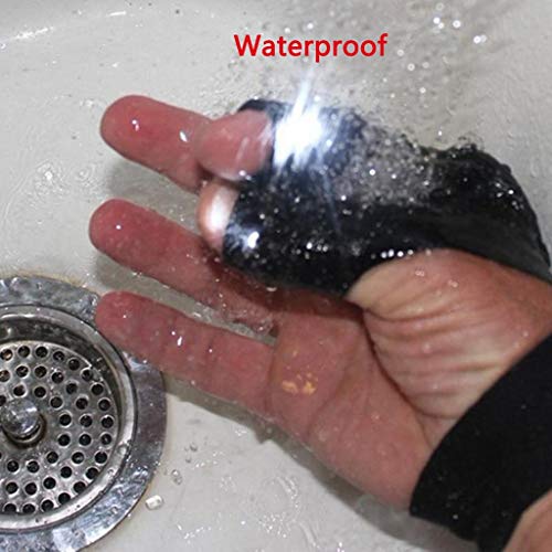 Zerlibeaful Night Fishing Glove with LED Light Tools Outdoor Gear Ice Soft Plastics (Black, One Size)