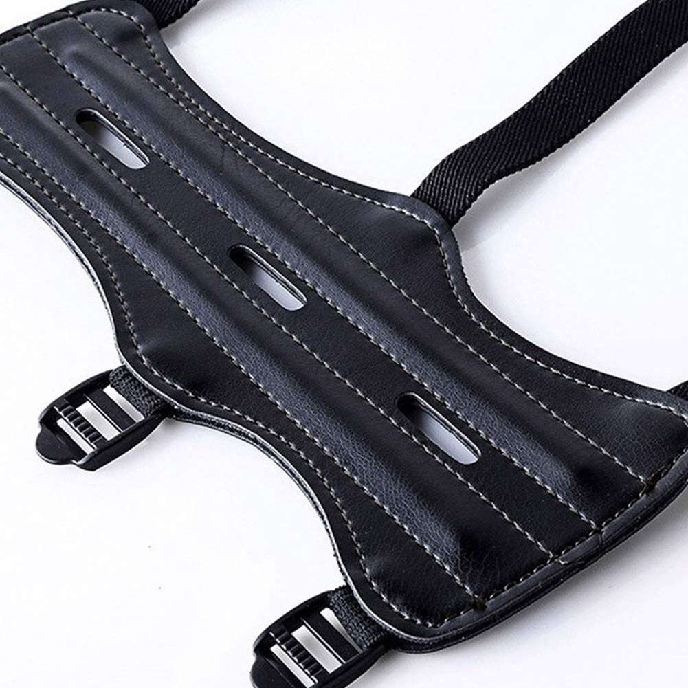 Yarrkc 2 Pack Archery Arm Guard Bow Arm Guard Archery Wrist Guard Leather Forearm Protectors Adjustable Shooting Hunting Practice Armguard for Youth Adults