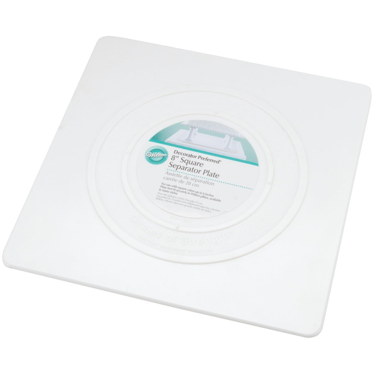Wilton Decorator Preferred Square Separator Plate for Cakes, 8-Inch