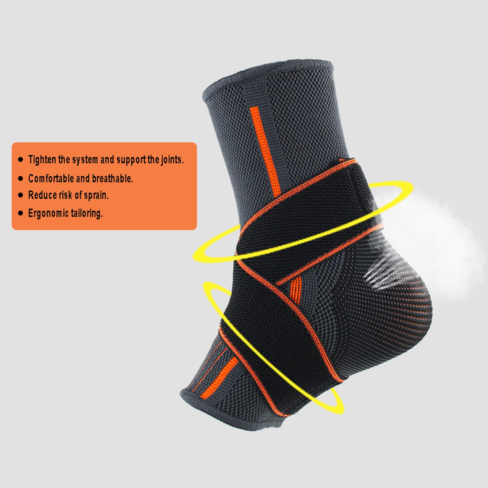 Ymiko Ankle Brace Compression Support Sleeve for Injury Recovery
