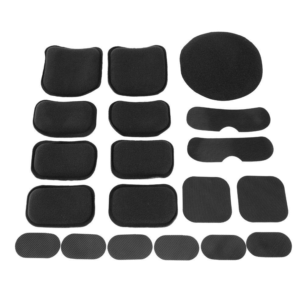 Wbestexercises Tactical Helmet Pads, 19pcs/Set Soft and Durable EVA Foam Protective Helmet Pads Airsoft Paintball Helmet Cushion Replacement for Fast Helmet and Other Modifications Helmets