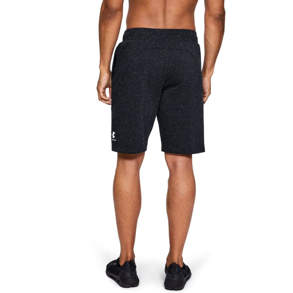 Under Armour Men's UA Speckled Fleece Shorts MD Black