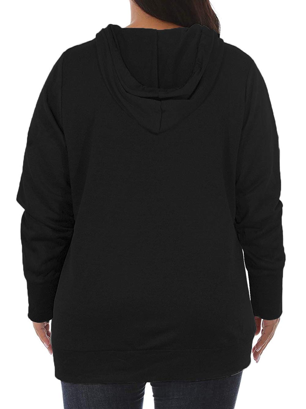 VISLILY Women's Plus Size Tops 2X Long Sleeve Hoodie Sweatshirts BLOR 20W