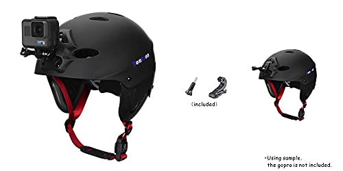 Tontron Adult Kayaking Surfing Watersports Helmet with Camera Mount Plate (Matte GP_Black, Large)
