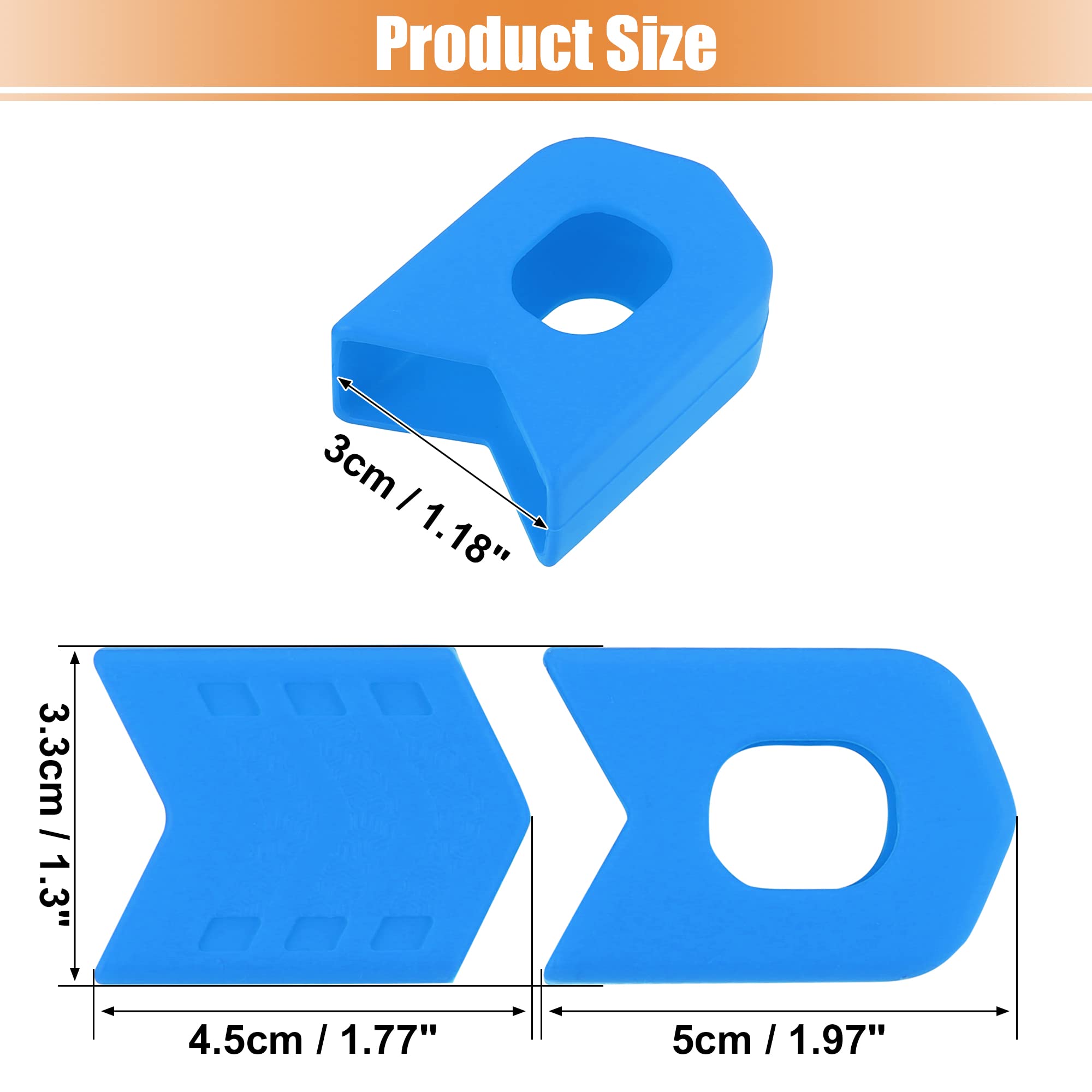 X AUTOHAUX Pair Silicone Bicycle Cycling Crank Boot Protectors Mountain Bike Gel Sleeve Crank Arm Cover Protection Blue