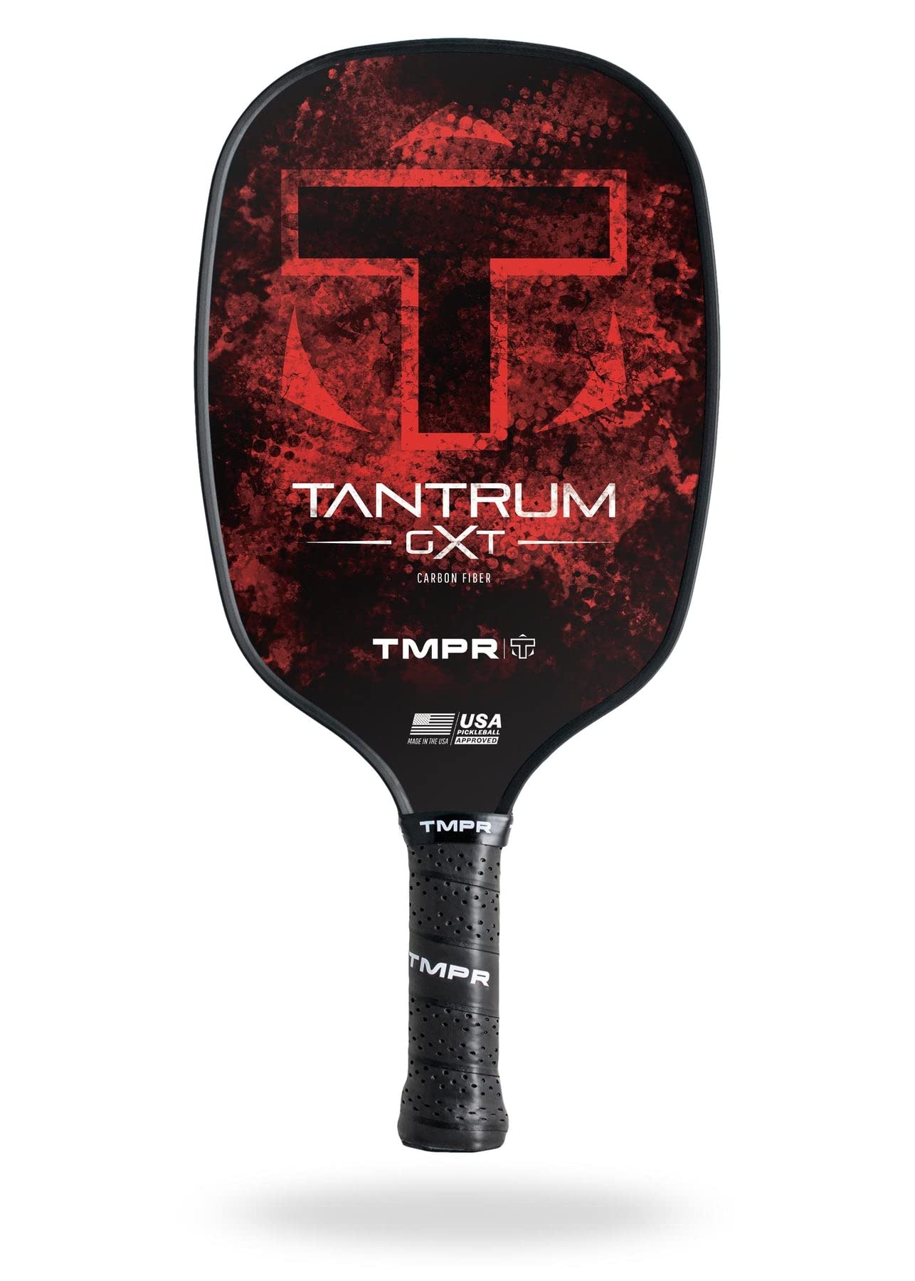 TMPR Sports Tantrum GXT - Pickleball Paddle, Red, Heavy Weight (8.1-8.2 oz)