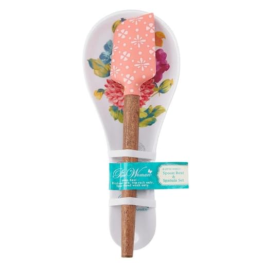 The Pioneer Woman Fresh Floral 2-Piece Spoon Rest with Spatula Set
