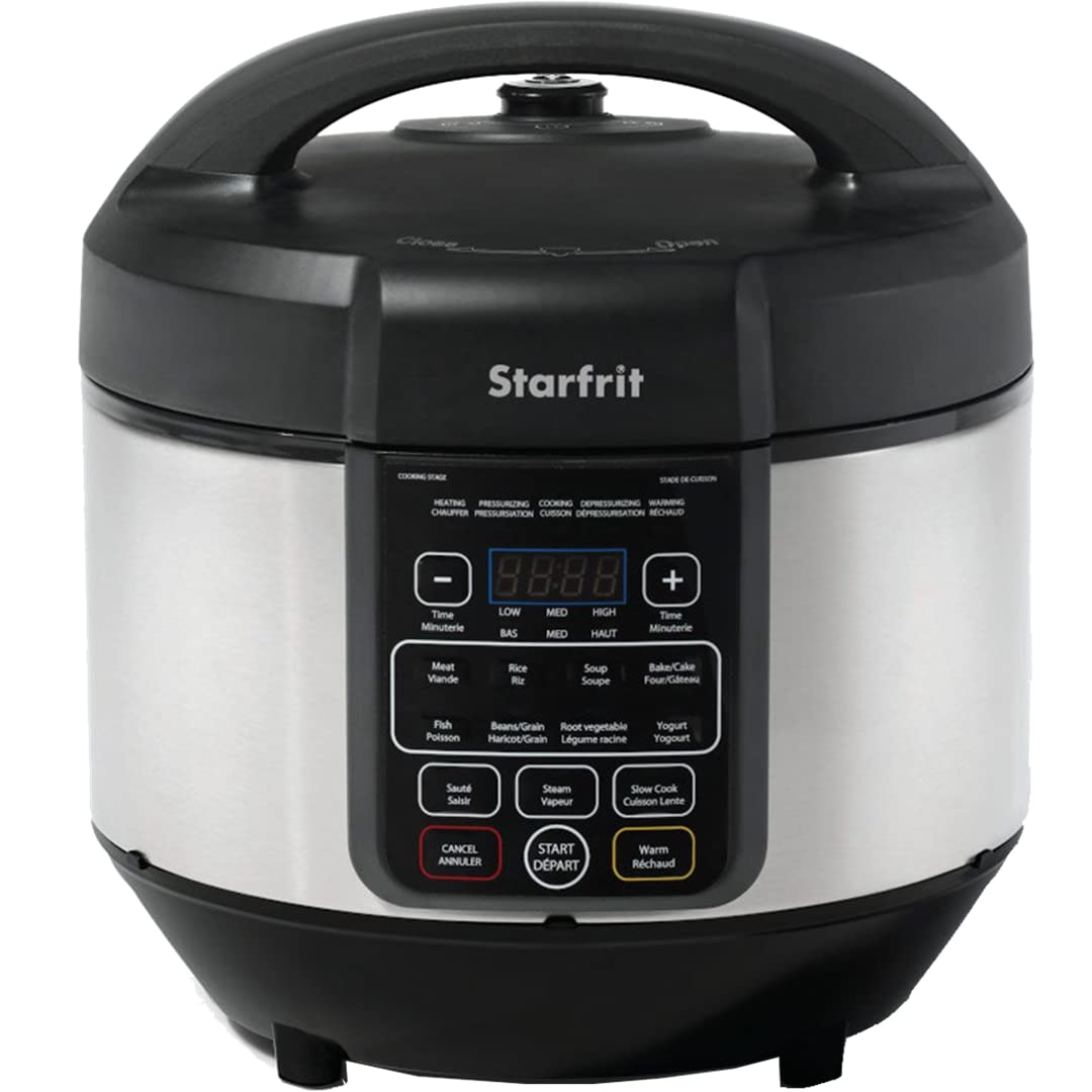 Starfrit 024603-001-0000 8.5-Quart Electric Multifunctional Pressure Slow Cookers, Normal, Silver