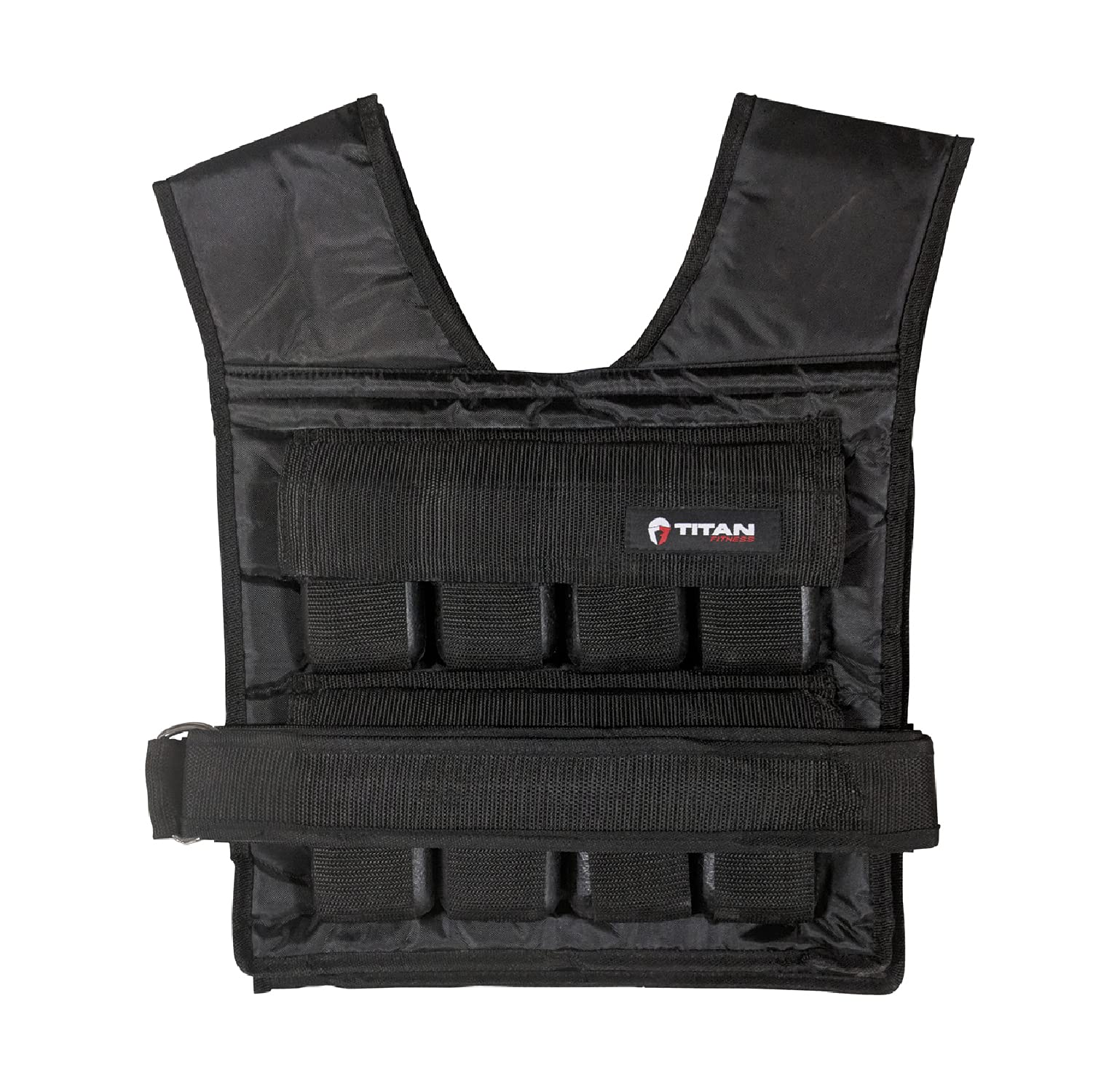 Titan Fitness 40 LB Adjustable Weight Vest, 2.5 LB Solid Cast Iron Weights, Body Weight Vests for Training Workout, Jogging, Cardio, Walking, Elite Weighted Vest Workout Equipment