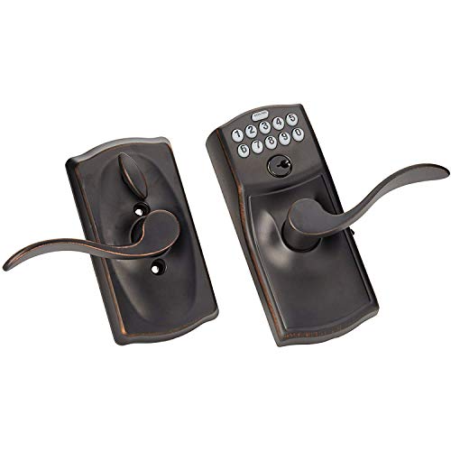 SCHLAGE FE595VCAM716ACC FE595VCAM/ACC 716 Keypad Accent Lever Door Lock, Flex, Aged Bronze