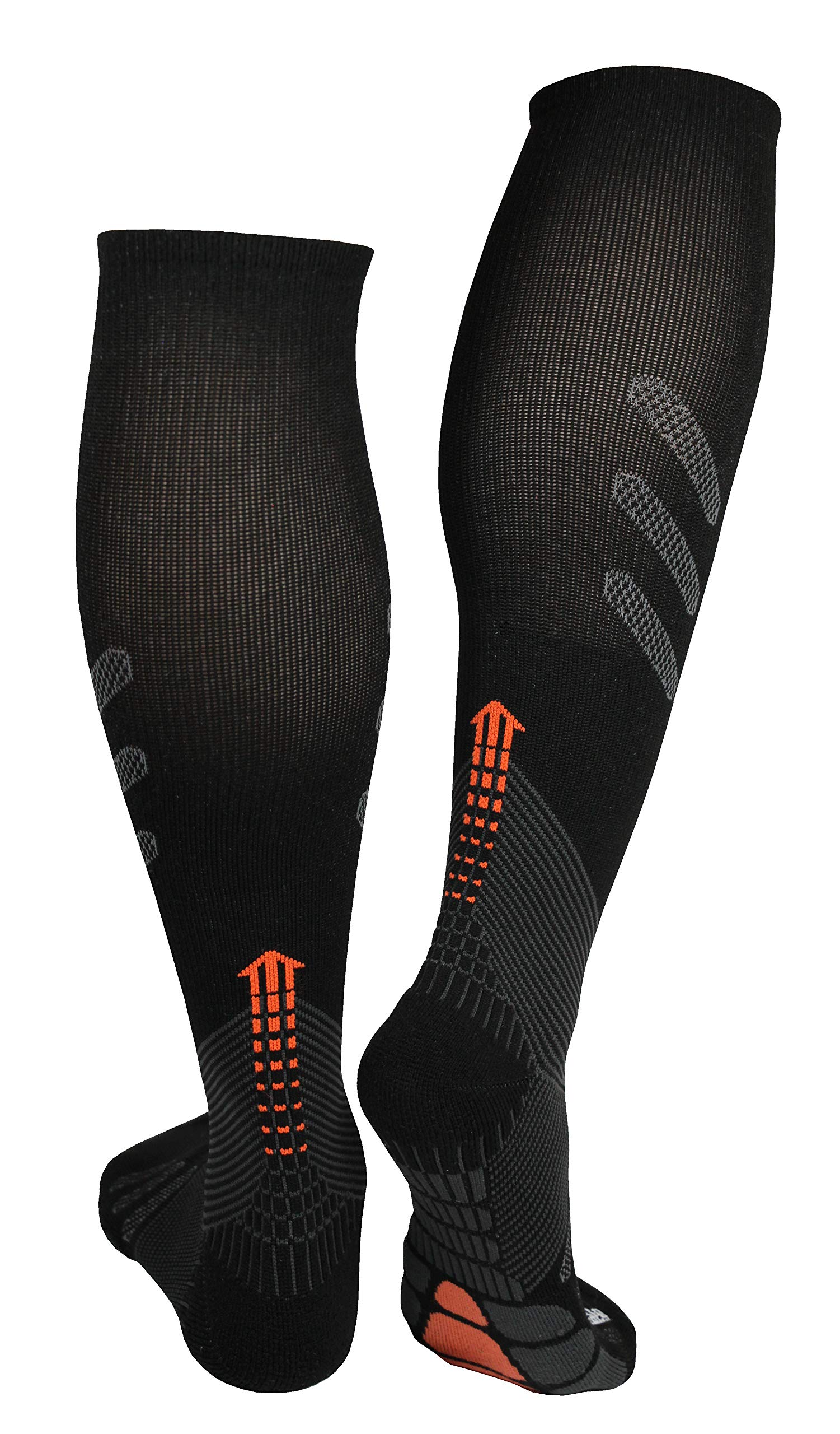 Vitalsox Sports Outdoor Compression Pair Equilibrium Socks, Black, Large US