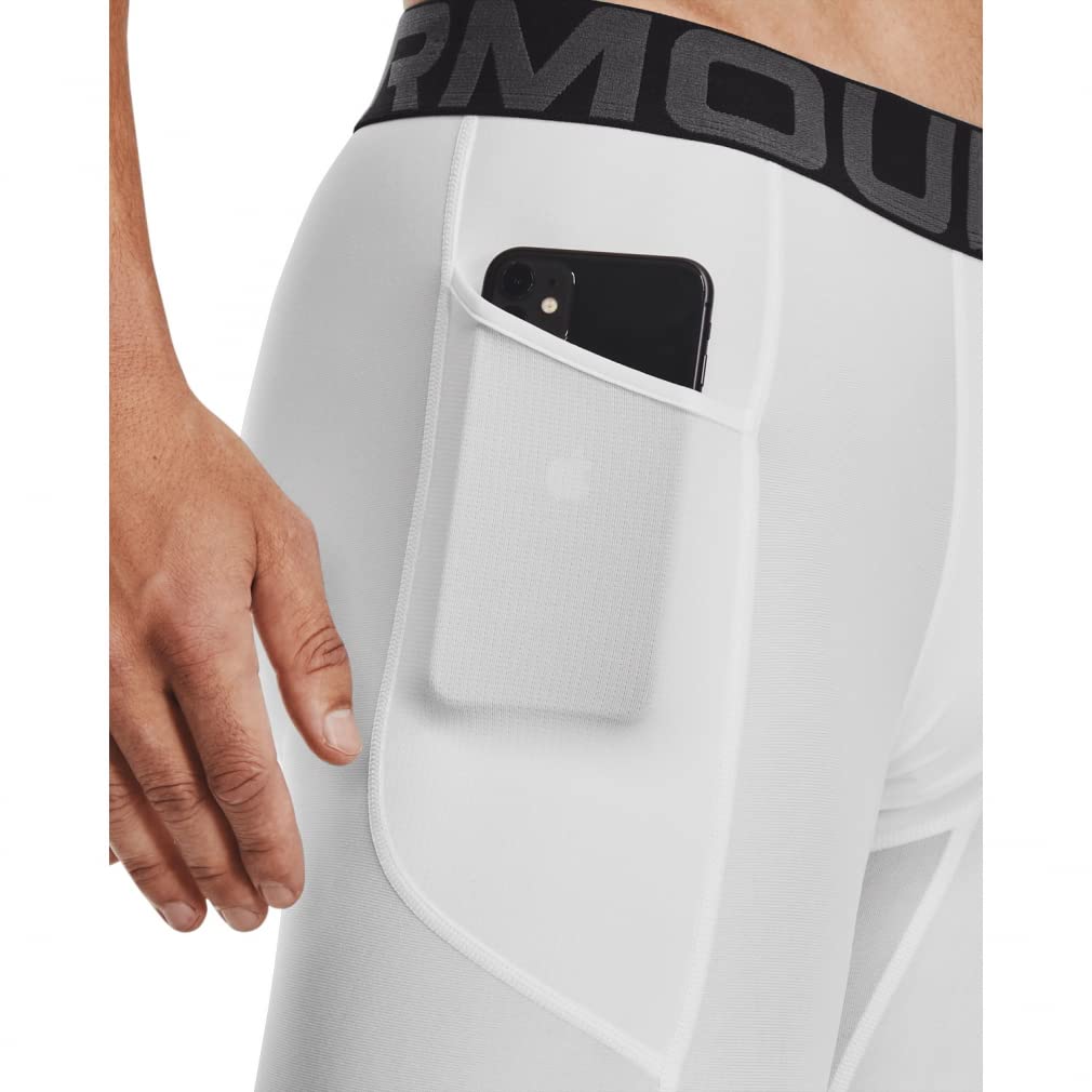 Under Armour Men's Armour HeatGear Compression Shorts , Midnight Navy (410)/White, Small